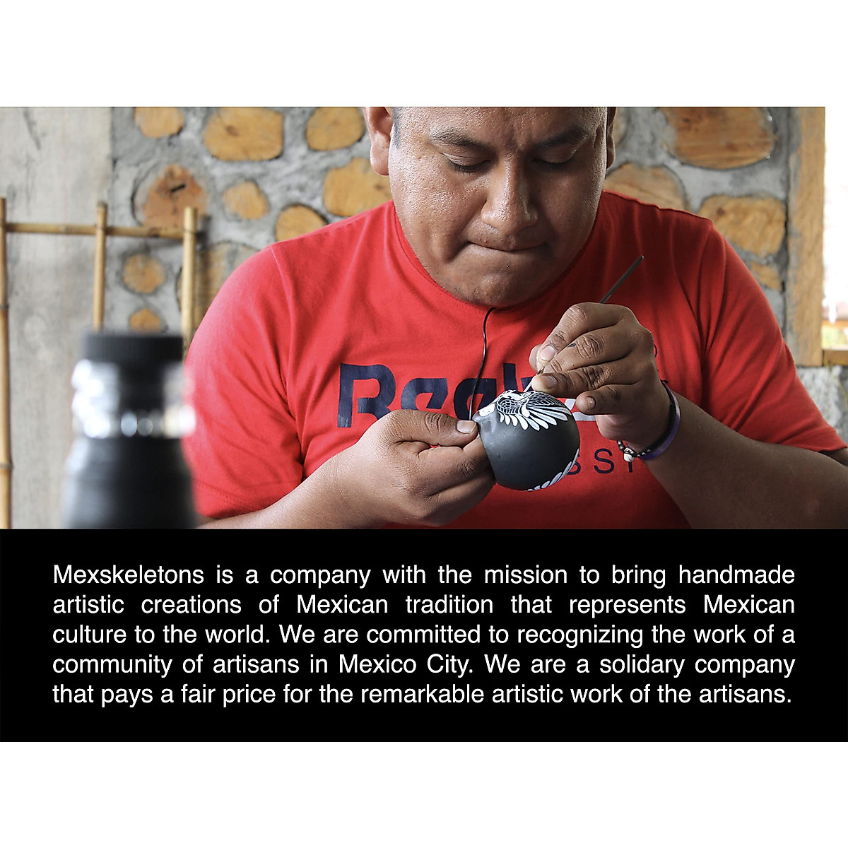 Tequila Decanter Set, Liquor Decanter with Shot Glasses and Mexican Sombrero, Hand-painted Decanter, Skull Decanter, Bar Decoration, Unique Tequila Gift, Gift For Dad, (Black Decanter Set)