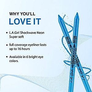 L.A. Girl Shockwave Neon Eyeliner, Electric, 0.04 oz.