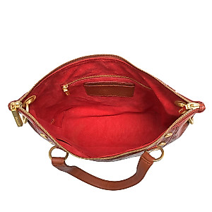 Hammitt Large Redwood Lizard Medium SATCHEL Brown Leather Bag Purse GOLD Handbag NEW