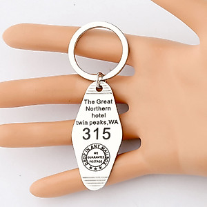 FOTAP Vintage Motel Keychain The Great Northern Hotel Jewelry Vintage Inspired Keychain TV Show Fans Gift TV Series Gift (Great Northern 315)