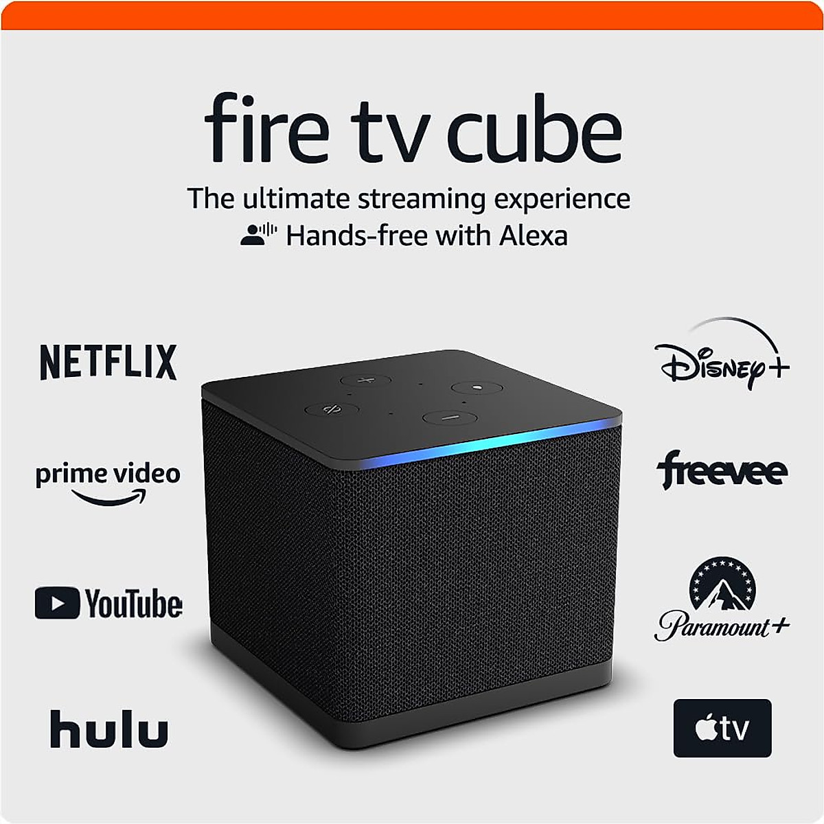 All-new Fire TV Cube, Hands-free streaming device with Alexa, Wi-Fi 6E, 4K Ultra HD