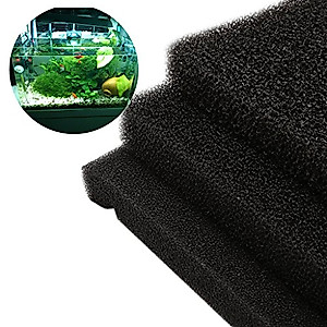 Thereisno Aquarium Filter Media Biochemical Cotton Sponge Pad Replacement Filter Foam 20x20x0.8 Inches Cut to Fit High Porosity Mesh Sieve