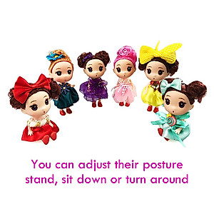 UNGLINGA Jumbo Easter Eggs Basket Stuffers with Fashion Beauty Doll Baby Girls Decorations and Stickers for Girls Toddler Kids Gift Surprise Egg Toy Party Supplies Pack of 6