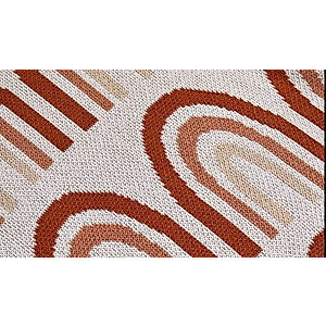 COCOAbi Baby Blanket in Retro Rainbow | 100% Cotton Knit | Naturally Soft for Babies | Boho Colors & Pattern | Gentle Cotton Blanket | Eco-Friendly Material | Beautiful Baby Gift | 32” x 38”