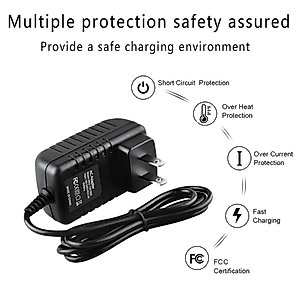 XFXMTJJ Replacement Charger 6V 2A AC/DC Adapter Compatible with ProForm Elliptical: 390E, 590E, 380F & 785F Power Cord