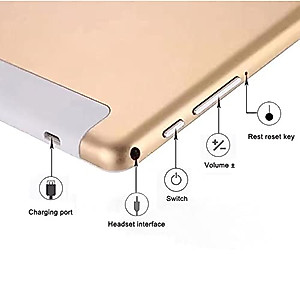Tablet Computer, 10.1Inch Tablet Android 8.1 1GB+ 16G Octa-Core Dual SIM &Camera 2MP+2MP Support Chat, WiFi Tablet PC ComputerUS, (Gold)