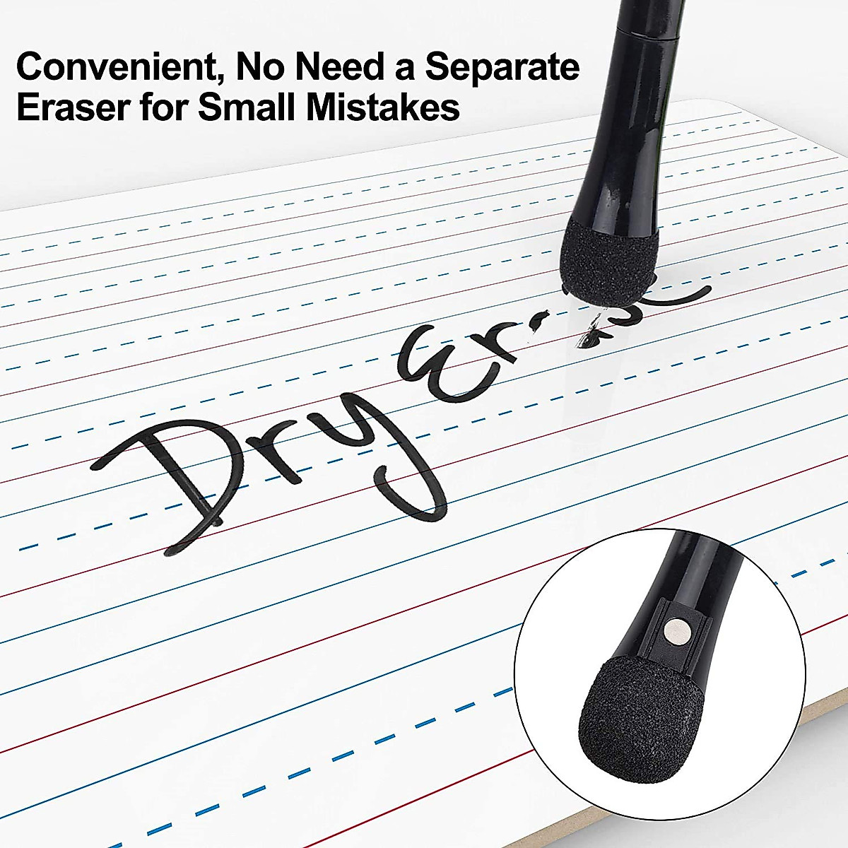 Browill Magnetic Dry Erase Markers, (8 pk) Dealkits Low Odor White Board Markers Whiteboard Markers with Erasers for Kids Teacher Supplies for Classroom Work on White Board, Calender, Fine Tip Point