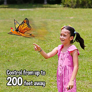 Zing Go Go Bird - Remote Control Flying Toy - Looks and Flies Like A Real Butterfly - Great Starter RC Toy for Boys and Girls (Butterfly)