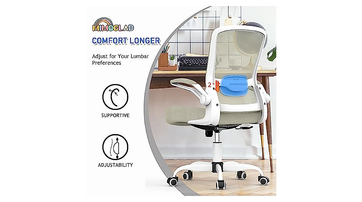 Mimoglad Ergonomic Office Chair: High Back, Lumbar Support