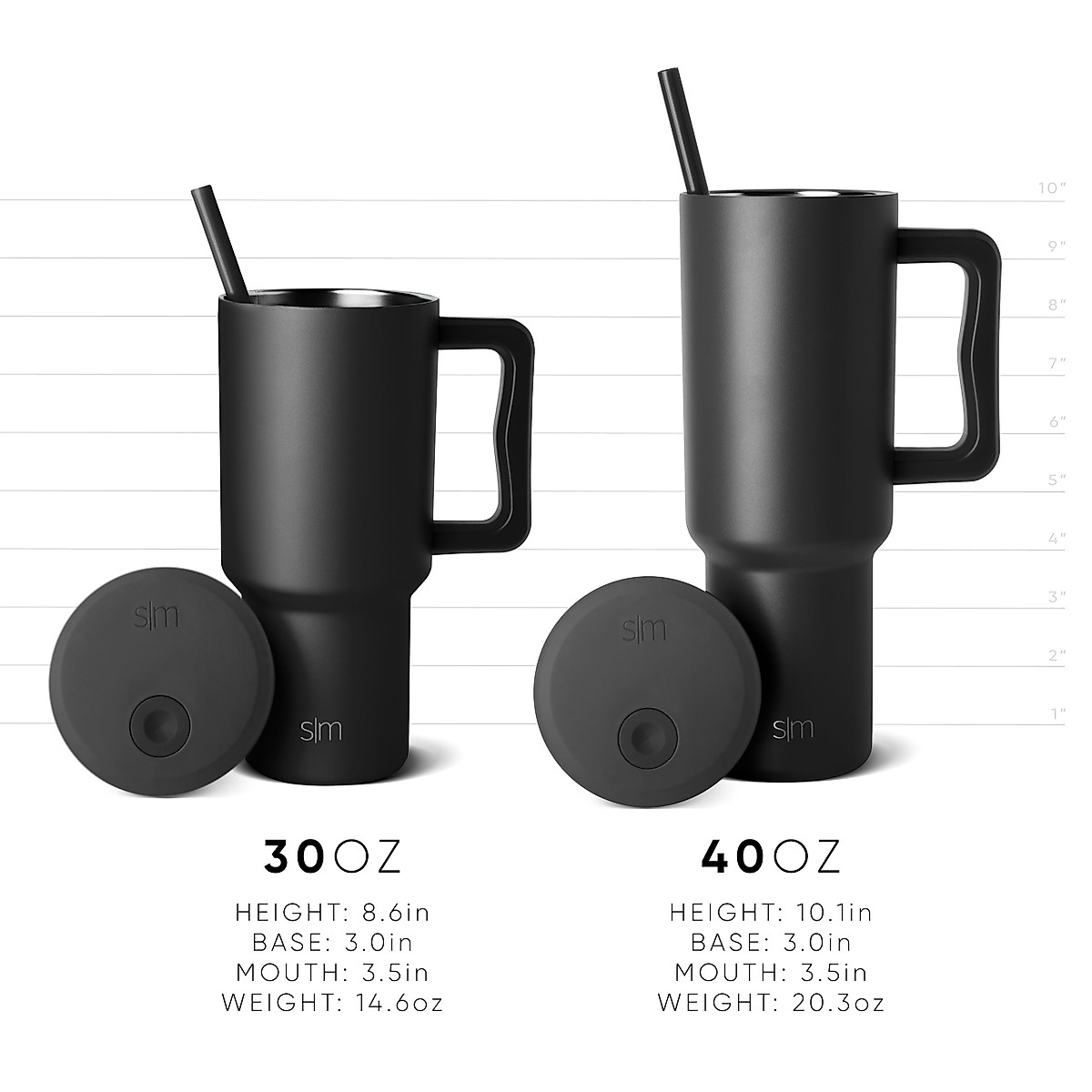 Simple Modern 40 oz Tumbler with Handle and Straw Lid | Insulated Cup Reusable Stainless Steel Water Bottle Travel Mug Cupholder Use | Gifts for Women Men Him Her | Trek Collection | Olive Grove