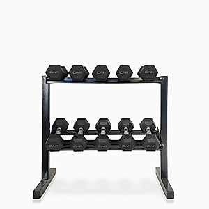CAP Barbell RK-24D-2J 24” Dumbbell Storage Rack, Black