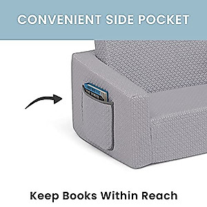 Delta Children Serta Cozee Flip Out Memory Foam Chair, Grey