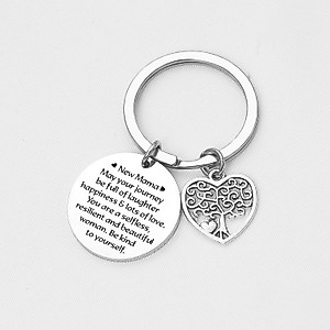 Expecting mother Gift Baby Announcement Gift for New Mom Keychain New mother Jewelry pregnancy Keychain pregnancy Jewelry mother to be Gift baby shower Jewelry Expectant mom Keychain