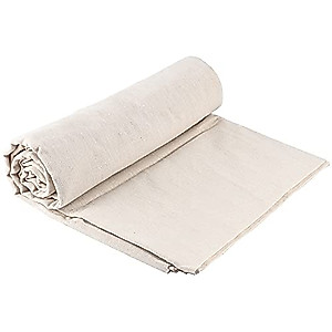 SHEUTSAN 60 Inch Wide by 4 Yard Long Natural Linen Needlework Fabric, Extra Large Plain Solid Color Linen Fabric Cloth by The Yard, for Garments, Crafts Making, Handmade Tablecloth, Home Decorations