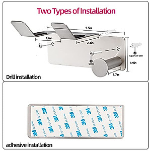 Hair Dryer Holder Hair Dryer Holder Wall Mounted, Self Adhesive SUS304 Blow Dryer Holder Compatible for Dyson Hair Dryer Holder, Banjekt