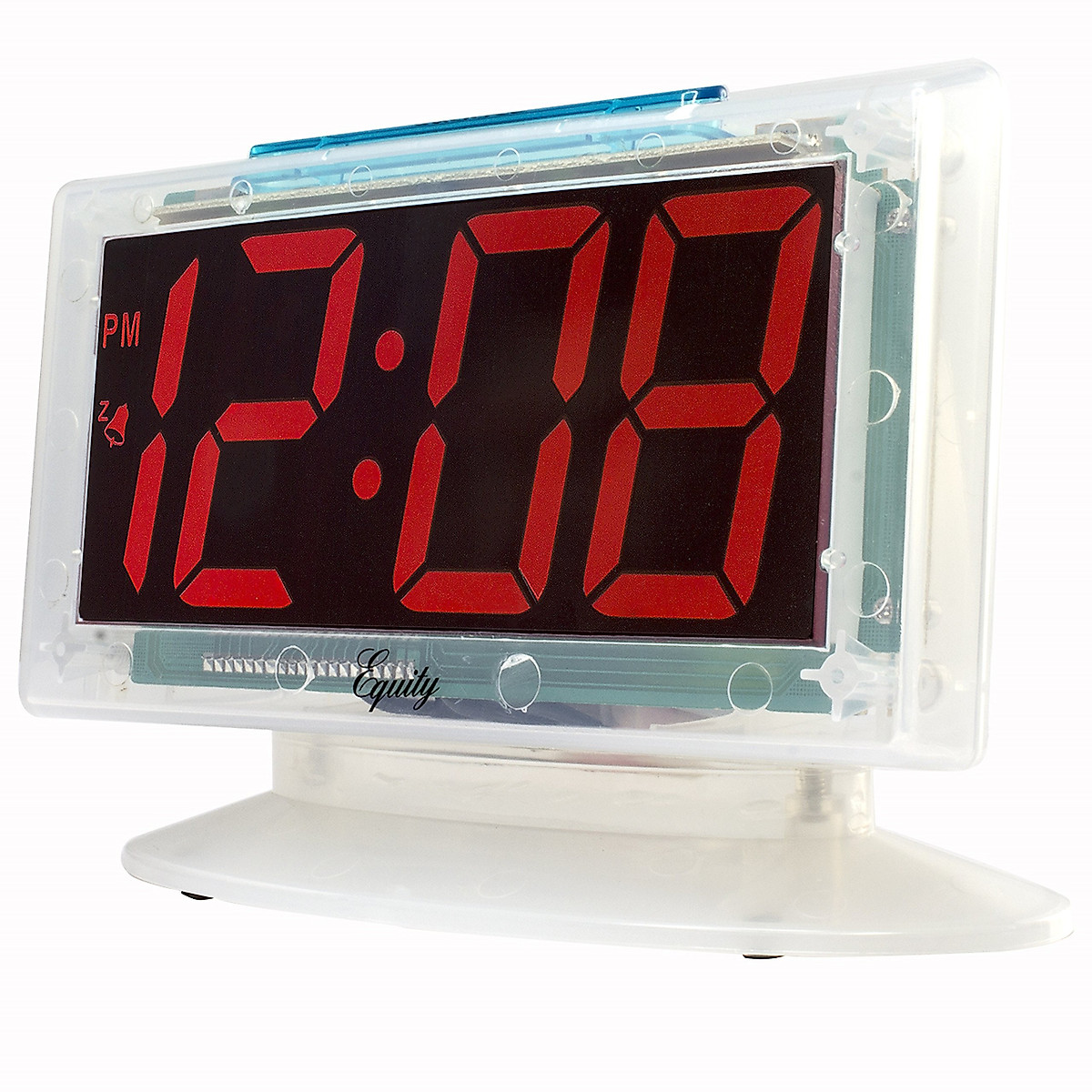 Equity 30040 Jumbo Clear 1.8 in. Red LED Electric Alarm Clock