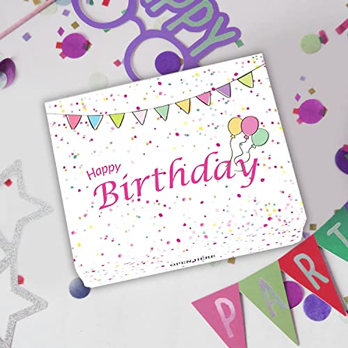 Three Foot Cat Lovely Pop up Confetti Gift Box 7.28x5.51x4.33 inches, Birthday Surprise Confetti Gift Box Surprise Mischievous Box for Kids,Girl, Party Any Occasion