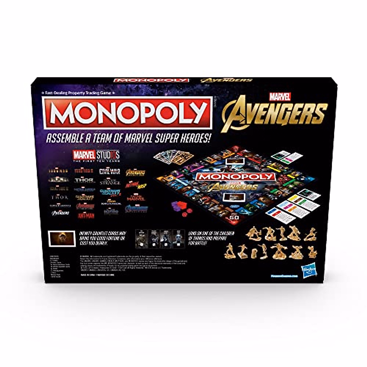 Hasbro Gaming Monopoly: Marvel Avengers Edition Board Game, Ages 8 and Up