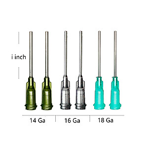 HaBeuniversal Blunt Needle Tip Applicator Bottle Set - 30ml Squeezable Bottles, Storage Caps, 14ga 16ga 18ga Needle Tips and Mini Funnel