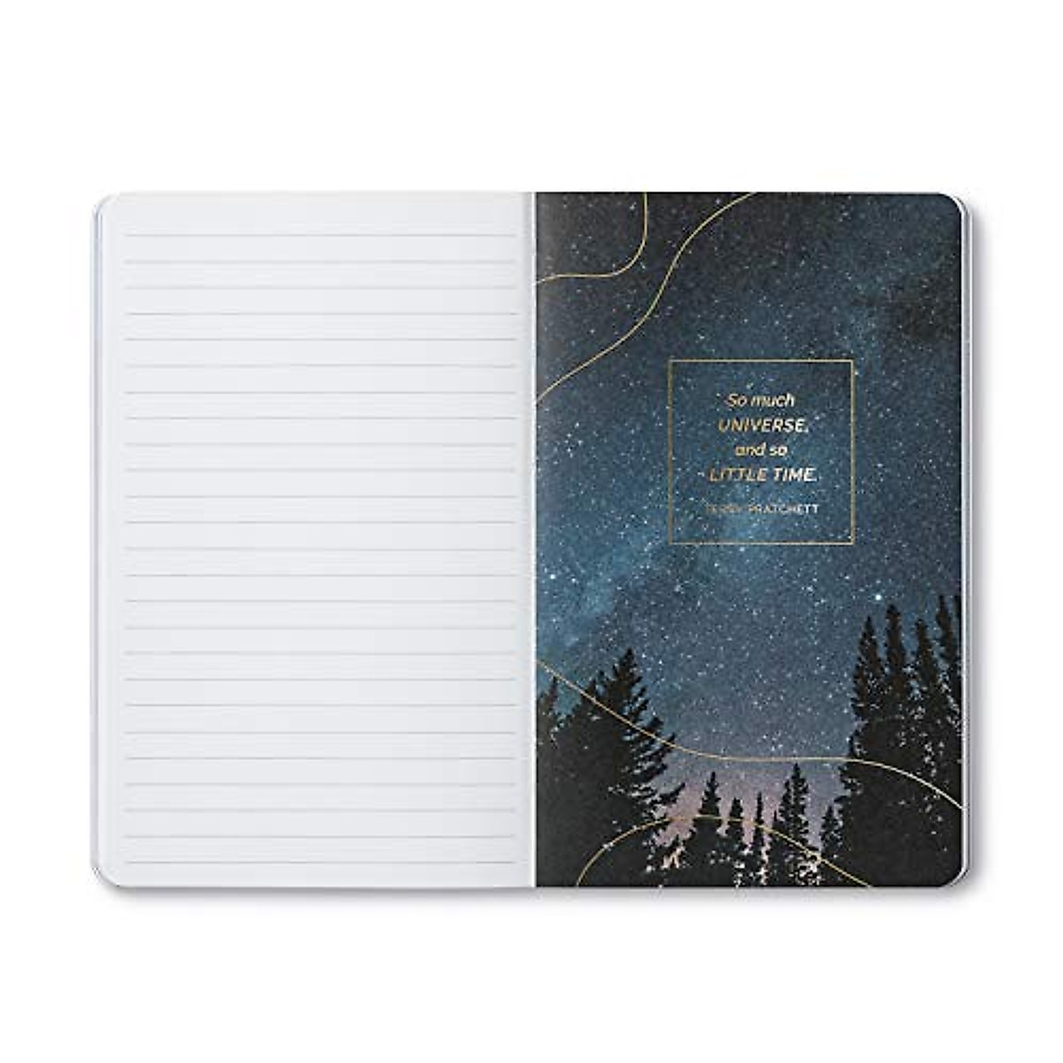Compendium Softcover Journal - Look to the Stars – A Write Now Journal with 128 Lined Pages, 5”W x 8”H