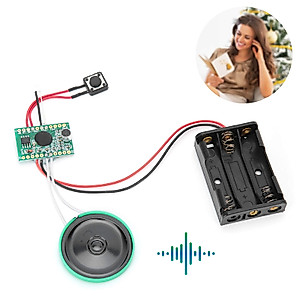 Heayzoki Voice Module,Audio Module DIY Greeting Card Chip Recordable Voice Sound 4min Record Audio Card with Light Sensor Function