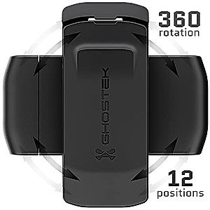 Ghostek UNIVERSAL HOLSTER with 360-Degree Swivel Belt Clip and Built-In Kickstand Designed to Fit Any Phone or Case up to 3.7-IN Wide with Rubberized Sides to Keep Your Device Secure (2nd-Gen) (Black)