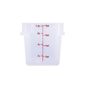 CenPro 29A-054 Square Food Storage Container - 8 Qt. Capacity - Translucent - NSF