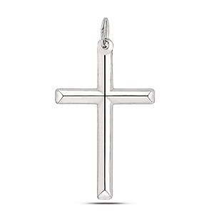Jewelry Affairs Sterling Silver Cross Pendant, 15 x 30 mm