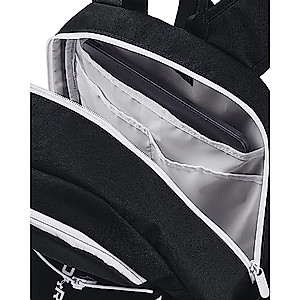Under Armour Unisex-Adult Hustle Sport Backpack, (019) Black/Black/White, One Size Fits All