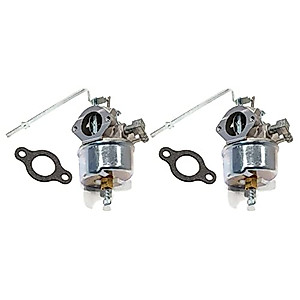 LOLUZ 631921 Carburetor Compatible with Tecumseh 632284 631070A H25 H30 H35 Engines 30727 30604 Grass Tool Carb Lawn Mower Garden Mechanical（2PCS）