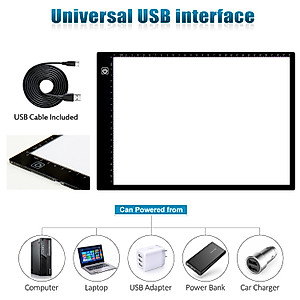 SevenFish Diamond Painting Accessories A4 Light Pad, Upgraded Light Board High Brightness No Black Dots Diamond Art Light Box for Diamond Painting Tools, Drawing/Tracing/Craft/Sketching/Weeding Vinyl