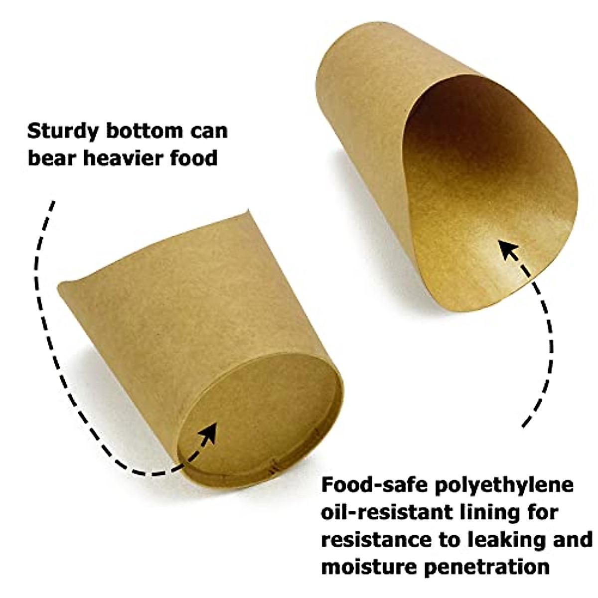 CAMKYDE 50 Pcs French Fries Holder, 12oz Disposable Paper French Fry Cups Charcuterie Cups for all Occasions (12oz)