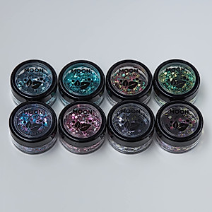 Mystic Bio Biodegradable Eco Chunky Glitter by Moon Glitter - 100% Cosmetic Bio Glitter for Face, Body, Nails, Hair and Lips - 3g - Shamrock