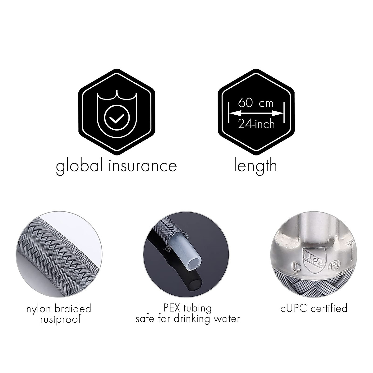 KES Waterfall Bathroom Faucet 8-inch, Widespread Bathroom Sink Faucet 3 Hole, 2 Handle Faucet for Bathroom Sink, SUS304 Stainless Steel Matte Black, L4355LF-BK