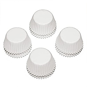 Caperci 500 Count Mini Cupcake Liners White Muffin Liners Greaseproof No Smell Small Cupcake Wrappers Baking Cups