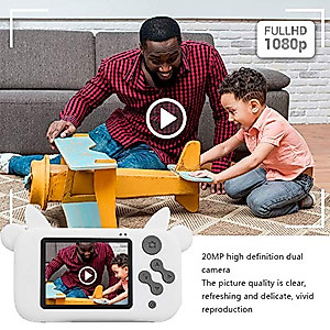 Asixxsix Children Camera, Digital Children Camera, Portable Cow Shape Fun for Children Gifts Take Photos Kids(Brown)