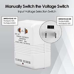 70W 110V/120V to 220V/240V Step up/Down Travel Adapter Voltage Converter Transformer(CN Standard Plug