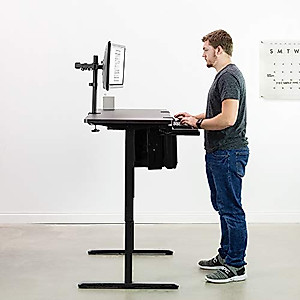 VIVO Espresso 60 x 24 inch Universal Solid One-Piece Table Top for Standard and Sit to Stand Height Adjustable Home and Office Desk Frames, DESK-TOP60E