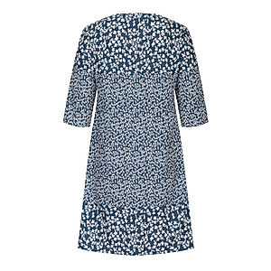 Pejock 3/4 Sleeve Dresses for Women, Womens Summer Short Sleeve V Neck Tshirt Dress Floral Printed Beach Flowy Sundresses midi Dresses for Women Vestidos Sexy Dresses for Women Chiffon Dresses