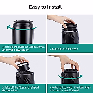 True HEPA Replacement Filter Compatible with Acekool D01 Air Purifier, H13 Grade 3-in-1 Pre-Filter, True HEPA Filter, High-Efficient Activated Carbon Filter, White (D01LX)