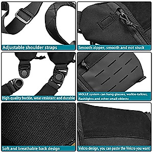 Crossbody Sling Bag, Anti Thief Conceal Carry Handgun Bag, Stealth Personal Pocket Bag Over Shoulder Backpack for Men Women