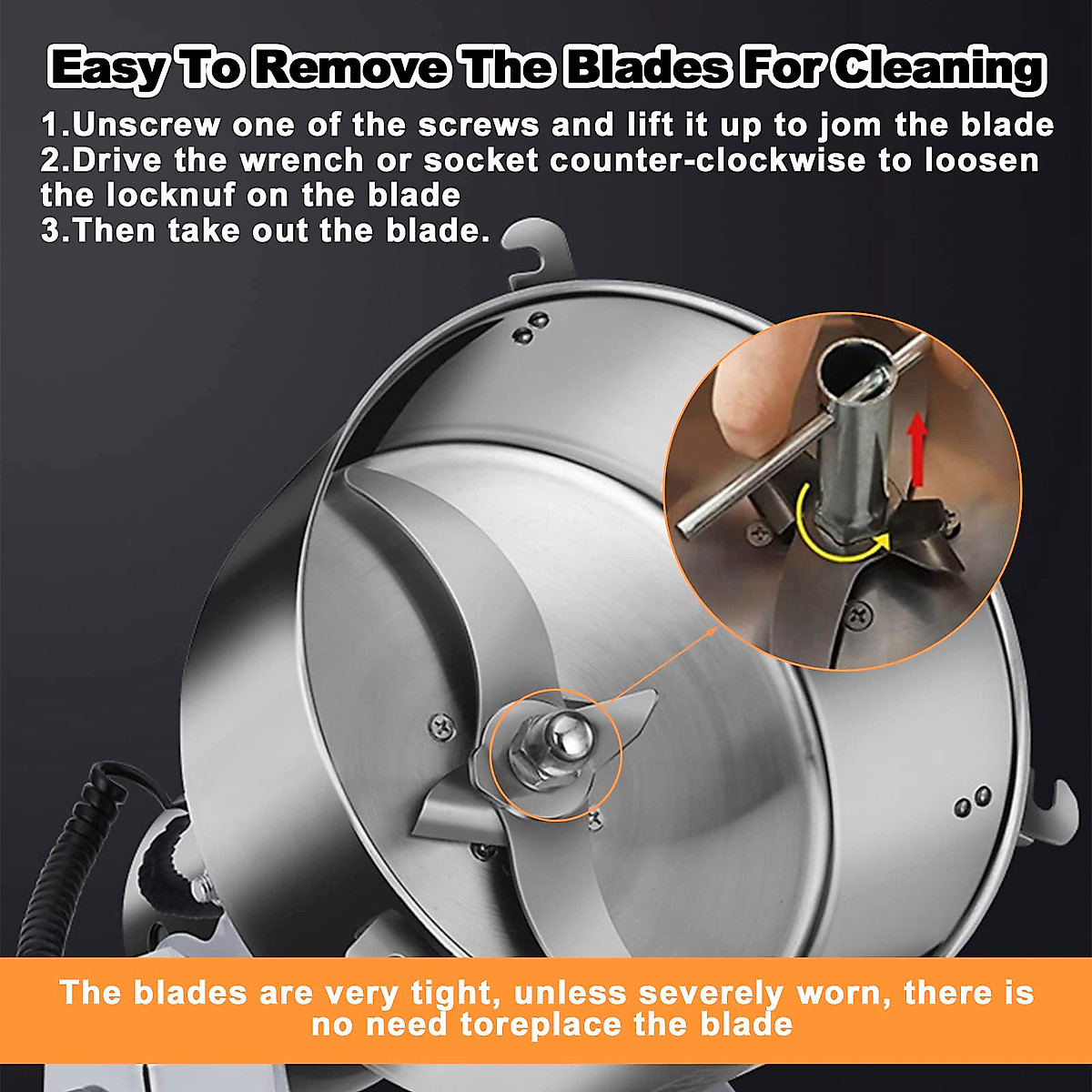 ExGizmo Electric Grain Grinder 800g,Swing Type Grain Mill Grinder 3000W,110V Stainless Steel High-speed Spice Herb Grinder Superfine Machine Dry Cereals Pulverizer Swing Type