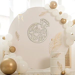 Large Bride To Be Diamond Wooden Sign 15.74'' x 12.99'' Wedding Party Photo Booth Props Bride To Be Sign for Bridal Shower Decorations Front Door Hanger Decor for Bachelorette Wedding Party Supplies