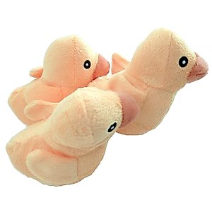 StarTechDeals Yellow Ducks Squeaky Toys, for Small Dog, Puppy Chew Toys, Plush Dog Toy (3 Ducks)