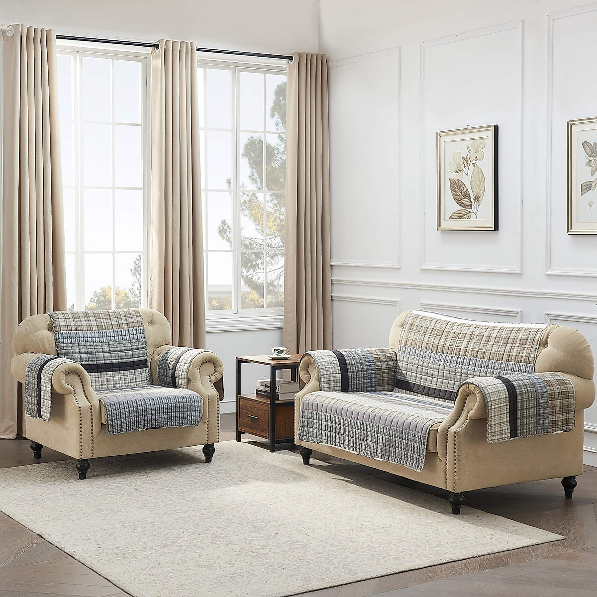 Barefoot Bungalow Gold Rush Slipcover, Loveseat, Gray