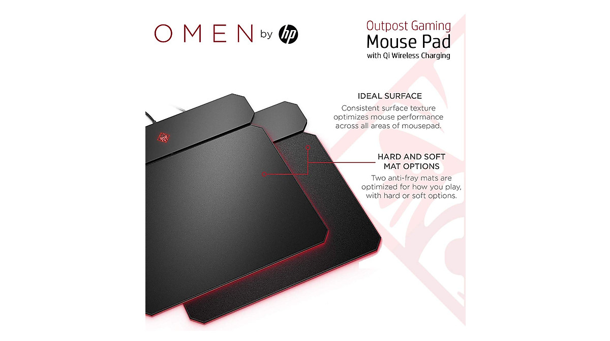 OMEN Gaming Mouse Pad with Qi Wireless Charging & RGB Lighting