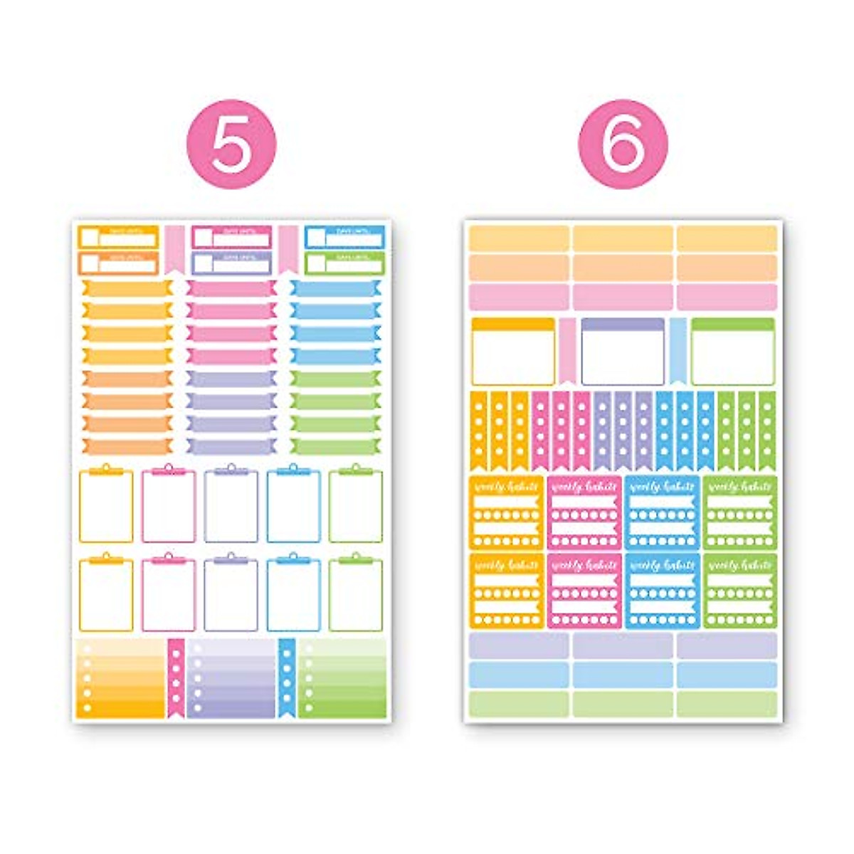 bloom daily planners Color Coding Planner Stickers - 1/4" Dot Labels - Six Sheets, 1000+ Stickers Per Pack!