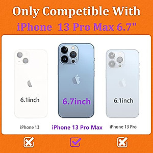 Funermei for iPhone 13 Pro Max Case Wallet for Women Leather Folio Designer Luxury Phone Cases with Credit Card Holder Stand Flip Cute Orange Cover Elegant Pretty with Tassel for Apple 13 Promax 6.7"