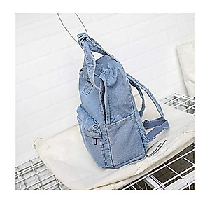Girls Vintage Denim Backpack Jeans Daypack Bag Travel Bag Rucksack (Light Blue)