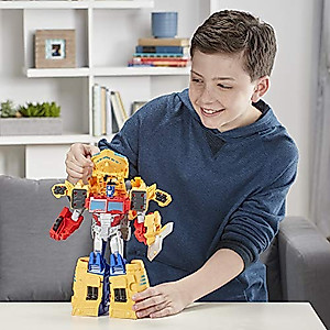 Transformers Toys Cyberverse Spark Armor Ark Power Optimus Prime Action Figure - Combines with Ark Power Vehicle to Power Up - for Kids Ages 6 & Up, 12"
